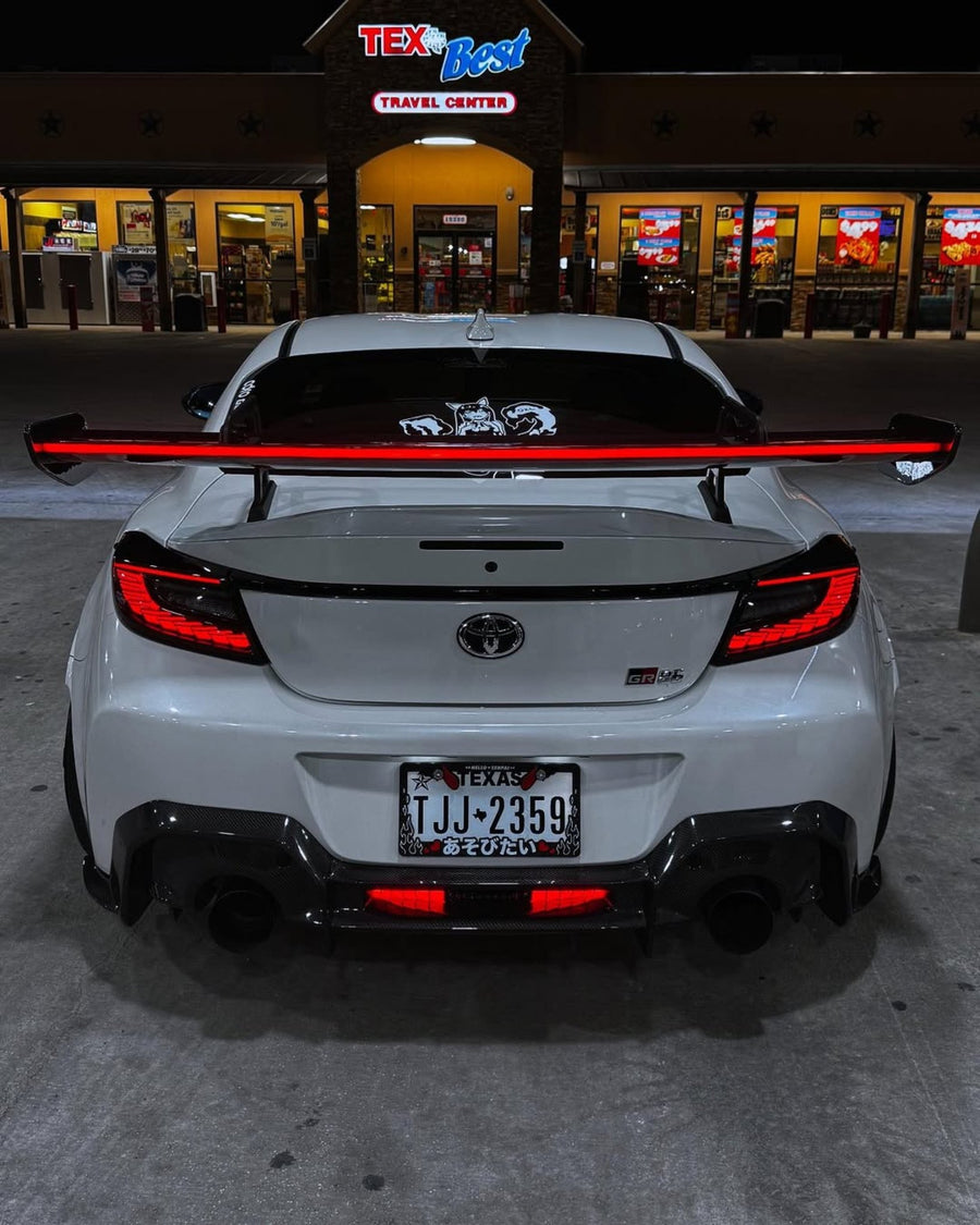 GD1 Pre-Preg Carbon Fiber LED Swan Neck Spoiler for Toyota GR86 ...